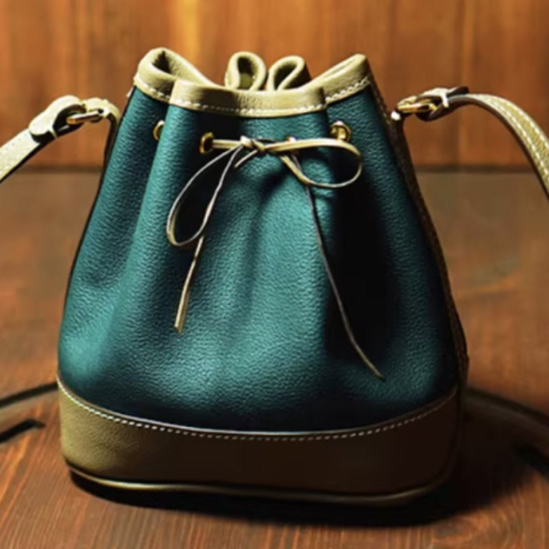 Leather Sewing Bag Pattern: Leather Bucket Bag (DIY PDF Pattern ...
