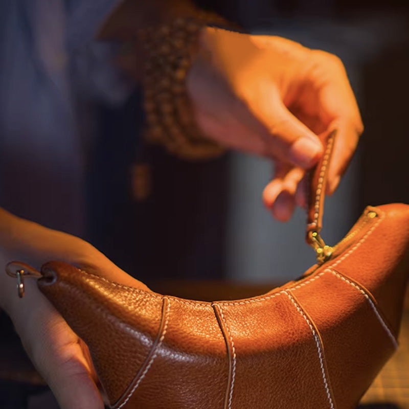 Leather Sewing Bag Pattern: Croissant Shaped Bag(DIY PDF Pattern) DWIP ...